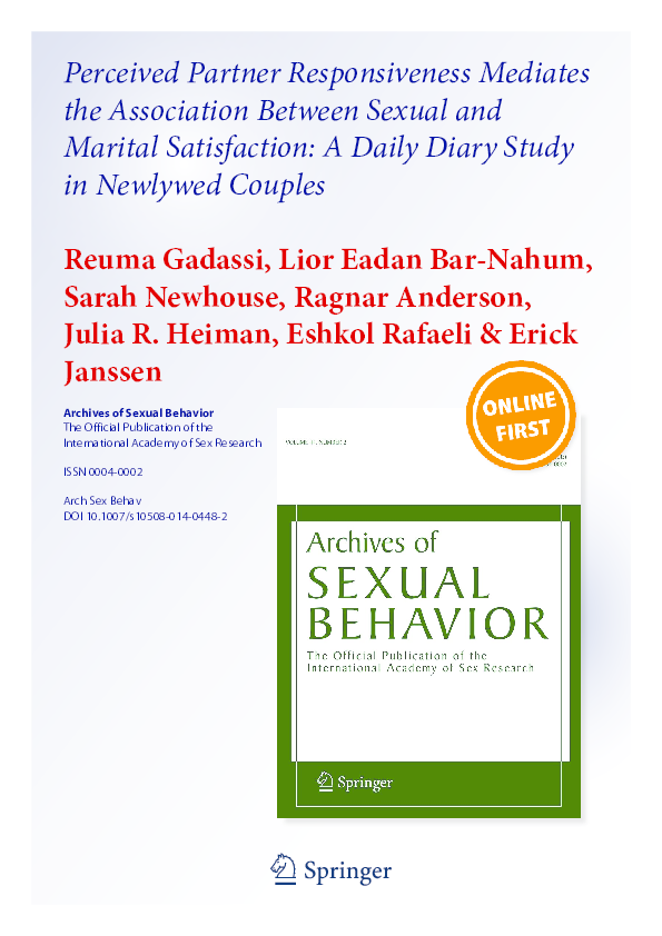 (PDF) Perceived Partner Responsiveness Mediates the Association Between ...