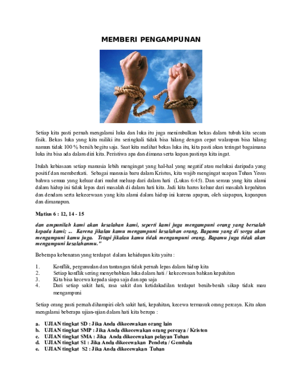 (DOC) MEMBERI PENGAMPUNAN