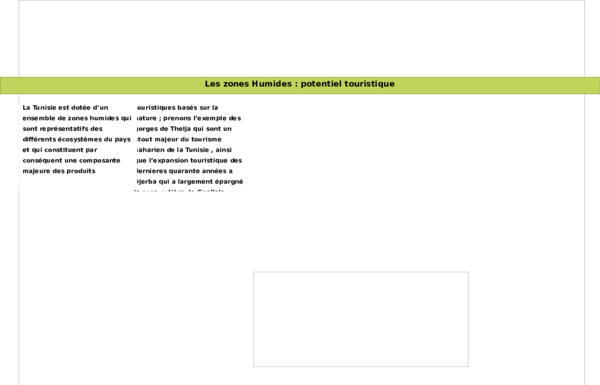 (DOC) touristiques basés sur la nature ; prenons l'exemple des gorges ...