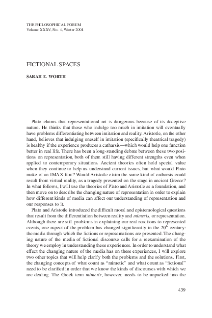 (PDF) Fictional Spaces