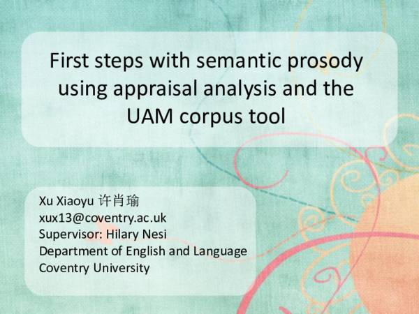 (PDF) Xu, X. (2015) First steps with semantic prosody using appraisal ...