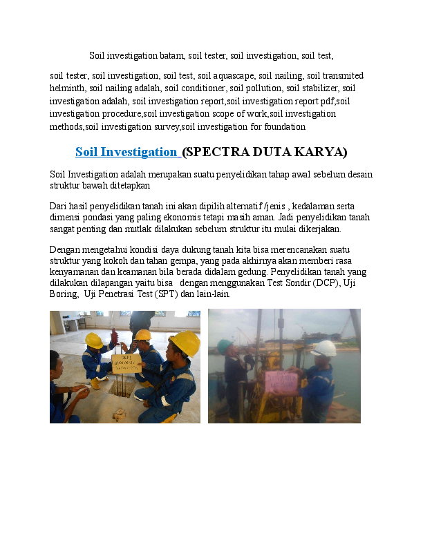 (DOC) Soil Investigation batam