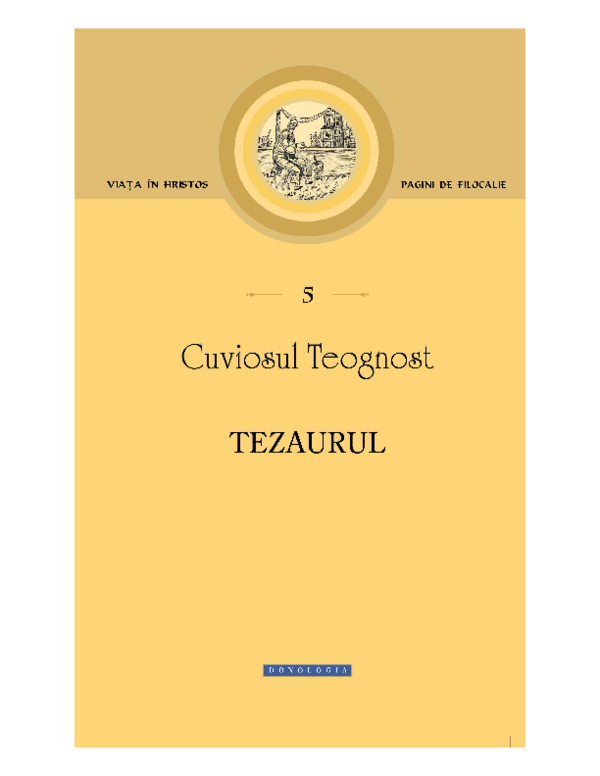 (PDF) Cuviosul Teognost, Tezaurul (col. Viața în Hristos. Pagini de ...