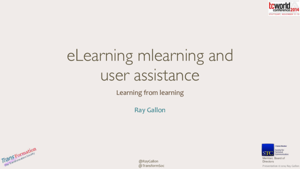 (PDF) eLearning, mLearning, and User Assistance - Learning from learning