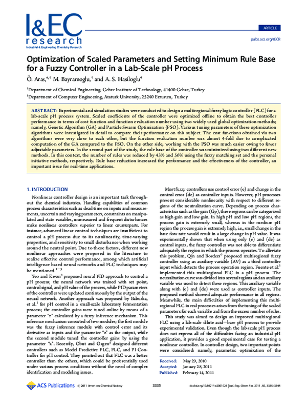 Pdf Optimization Of Scaled Parameters And Setting Minimum Rule Base