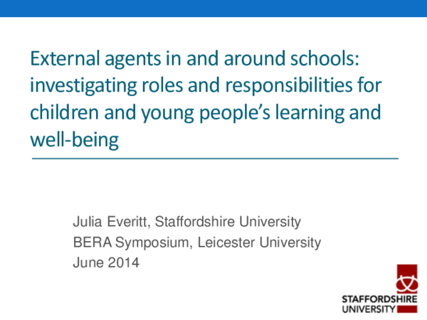 (PDF) External agents in and around schools: investigating roles and ...