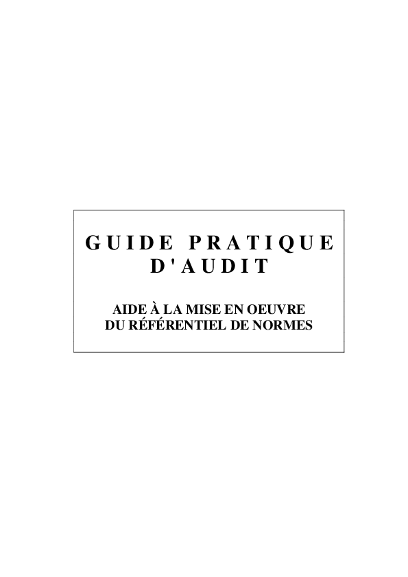(PDF) GUIDE PRATIQUE D AUDIT AU MAROC