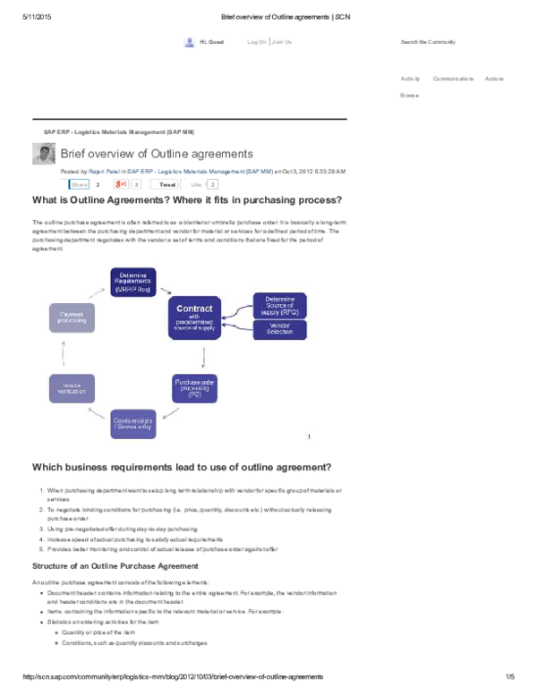 (PDF) Brief overview of Outline agreements SCN