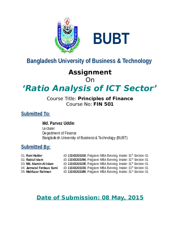 (DOC) Financial Analysis