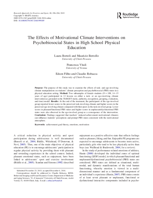 ITALIAN VERSION OF THE PERCEIVED PHYSICAL ABILITY SCALE | Claudio ...