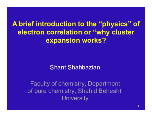 Pdf The Coupled Cluster Method A Brief And Non Mathematical Introduction