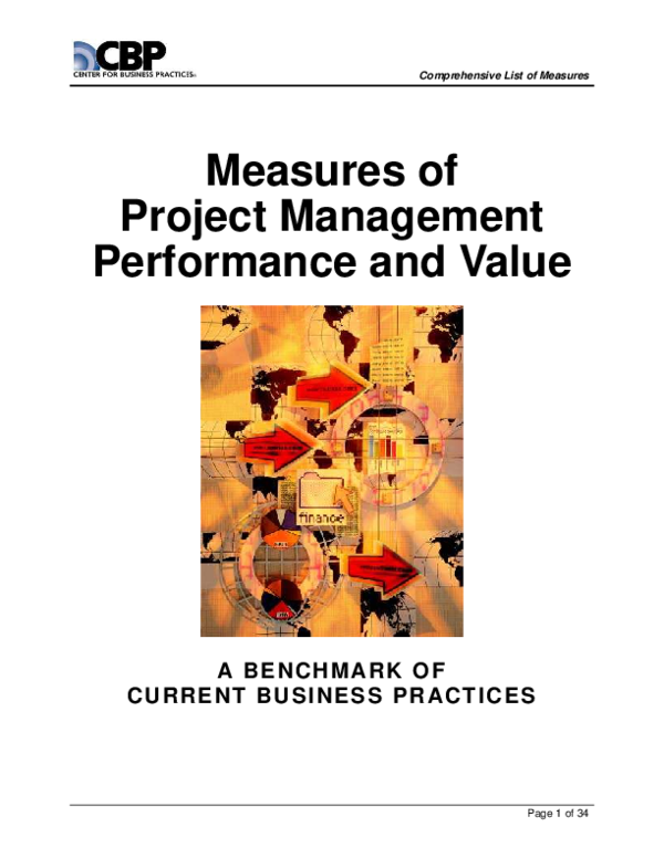 Comprehensive List of Measures Measures of Project Management ...