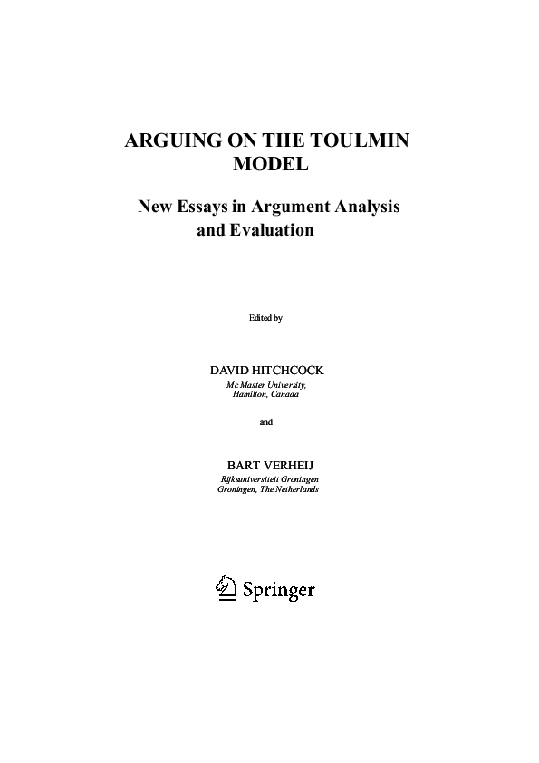 (PDF) The Fluidity of Warrants - Using the Toulmin Model to Analyse ...