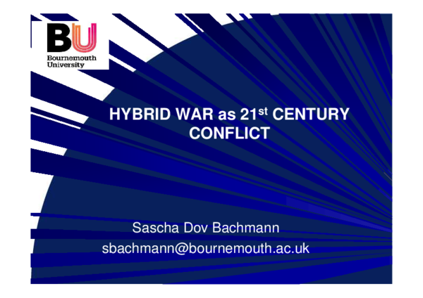 (PDF) Hybrid War as 21st Century Conflict