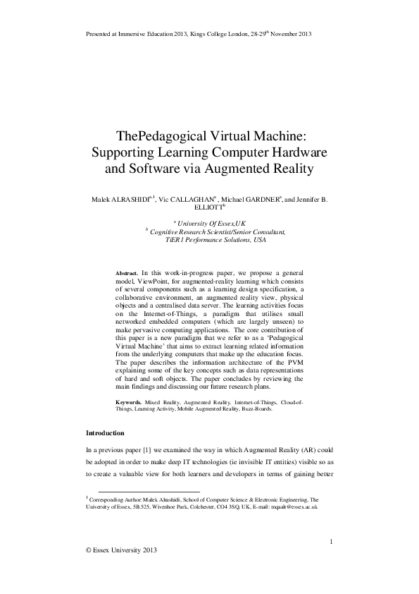 (PDF) The Pedagogical Virtual Machine: Supporting Learning Computer ...