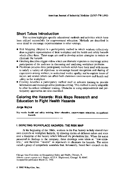(PDF) Coloring the hazards: Risk maps research and education to fight ...