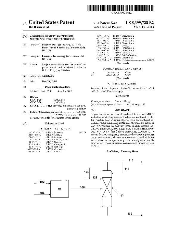 (PDF) ABSORBER DEMETHANIZER FOR METHANOL TO OLEFINS PROCESS