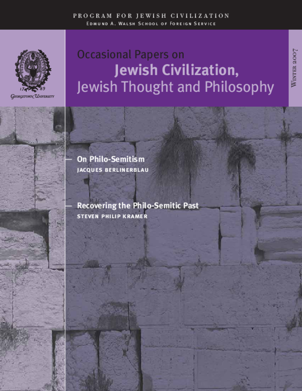 (PDF) Recovering the Philo-Semitic Past