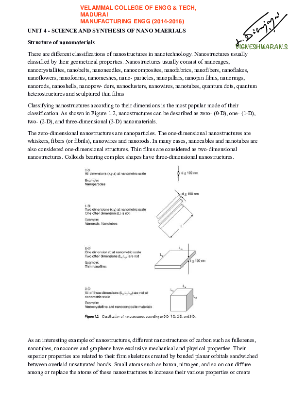 (PDF) SCIENCE AND SYNTHESIS OF NANO MATERIALS