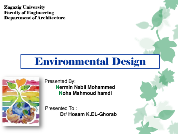 (PDF) Environmental Design
