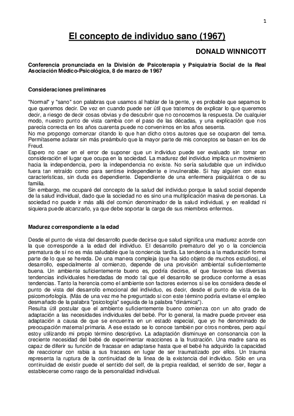 (PDF) El concepto de individuo sano (1967