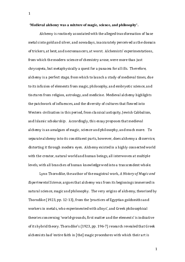 (PDF) Medieval Alchemy - magic, science and philosophy