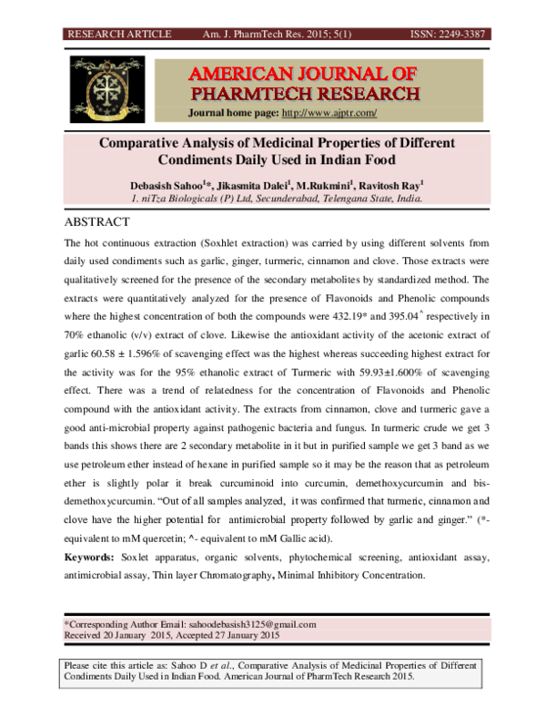 PDF Biological Importance Of Indian Spices Debasish Sahoo pdf-biological-importance-of-indian-spices-debasish-sahoo