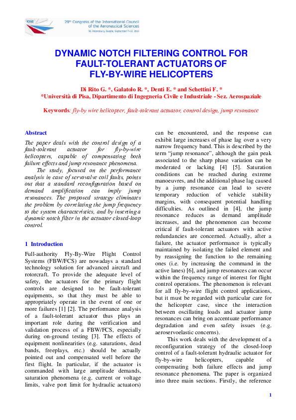 (PDF) Dynamic Notch Filtering Control for Fault-Tolerant Actuators of ...