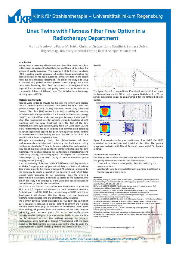 (PDF) Linac Twins with Flatness Filter Free Option in a Radiotherapy ...