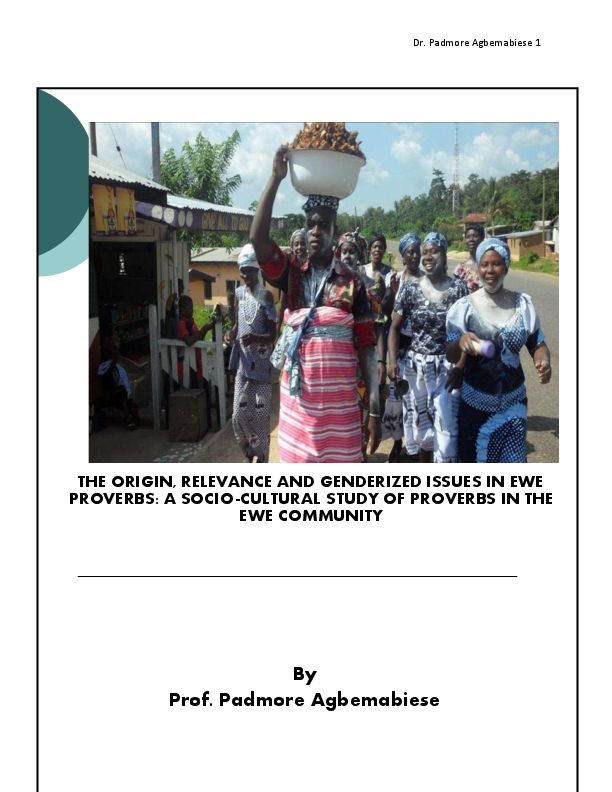 (PDF) “Ewe Proverbs, their origin, relevance and philosophical base in ...