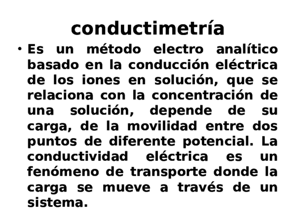 (PPT) Conductimetria