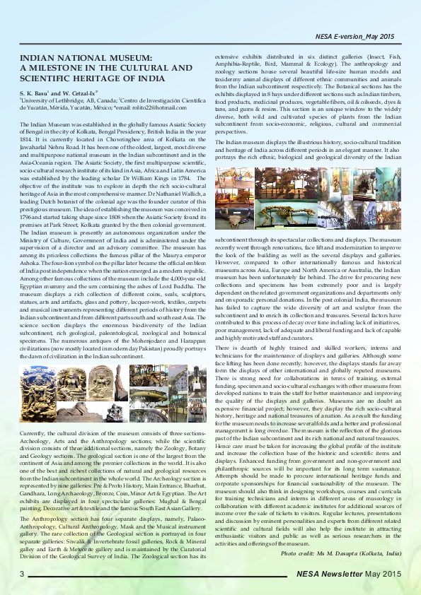 (PDF) Indian National Museum: a milestone in the cultural and ...