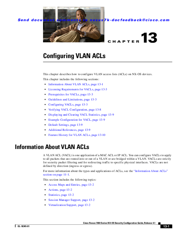 (PDF) Configuring VLAN ACLs Verifying VACL Configuration