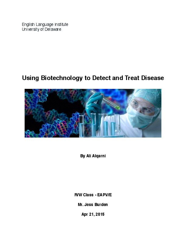 (PDF) Using Biotechnology to Detect and Treat Disease
