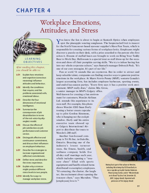(PDF) Workplace emotions attitude and stress