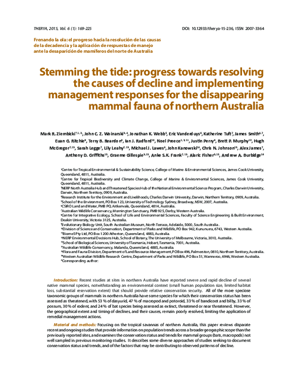 (PDF) Stemming the tide: progress towards resolving the causes of ...