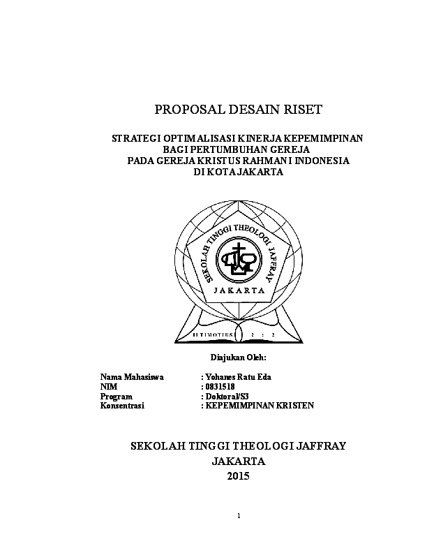 (DOC) Proposal Desain Riset Doktoral