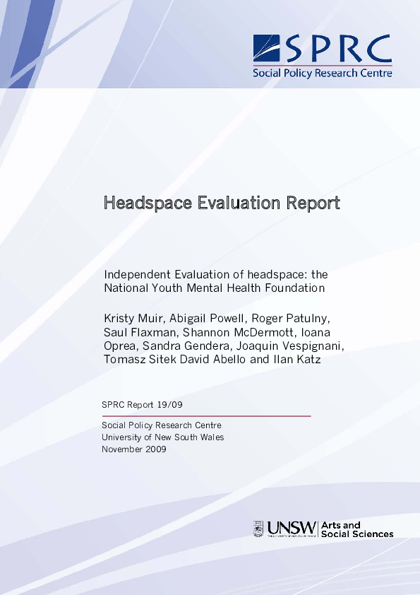 Headspace Evaluation Report Independent Evaluation of headspace: the ...