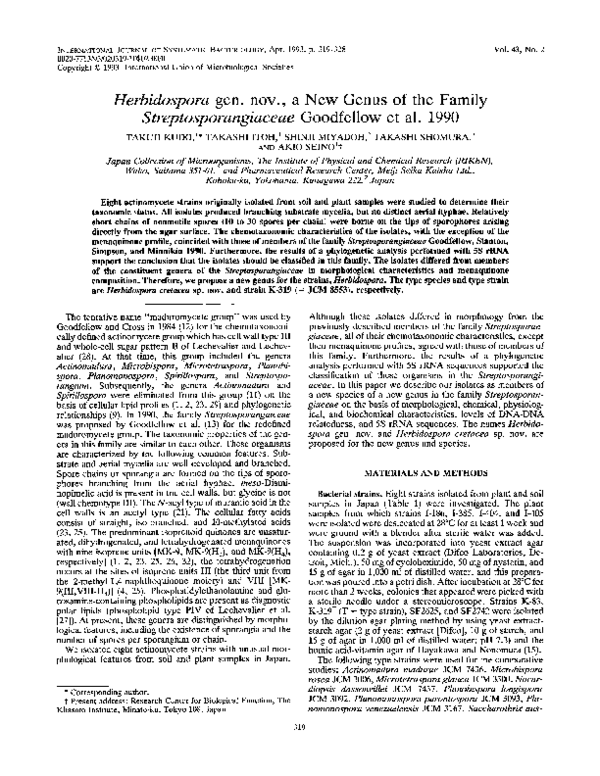 (PDF) Herbidospora gen. nov., a New Genus of the Family ...