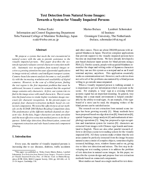 (PDF) Text Detection from Natural Scene Images: Towards a System for ...