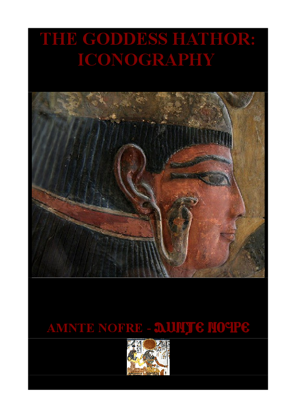 (PDF) The Goddess Hathor: Iconography