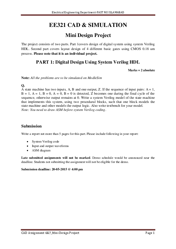 (PDF) EE321 CAD & SIMULATION Mini Design Project