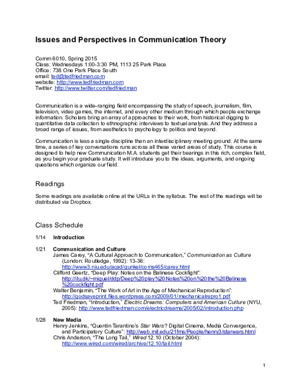 Communication Theory