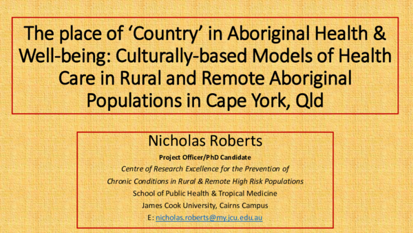 (PDF) The place of ‘Country’ in Aboriginal Health & Well-being ...