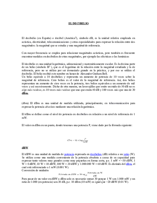 (DOC) EL DECIBELIO