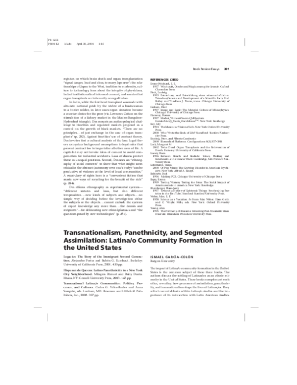 (PDF) Transnationalism, Panethnicity, and Segmented Assimilation ...