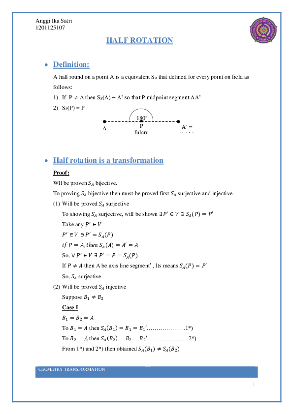 Section 6. Half Rotation.
