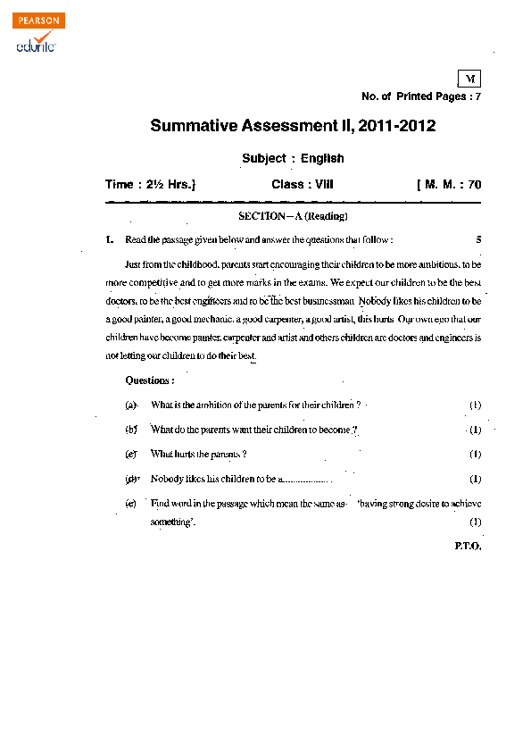 PDF Cbse class 8 english question paper term 2 2011 12 KANCHANA PDF Cbse class 8 english question paper term 2 2011 12 KANCHANA