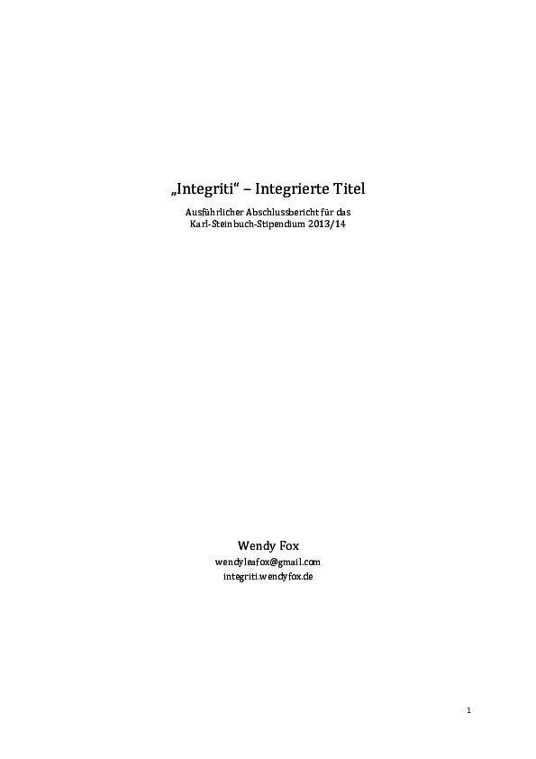 (PDF) INTEGRITI - Integrated Titles (German)