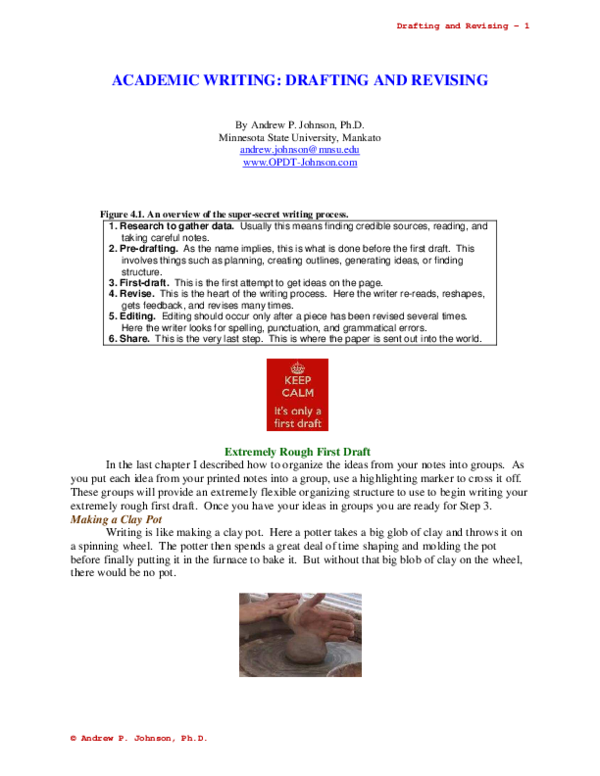 (PDF) ACADEMIC WRITING: DRAFTING AND REVISING